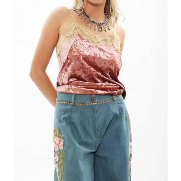 Aratta | Tops | New Aratta Velvet Dreams Cami In Antique Peach | Poshmark